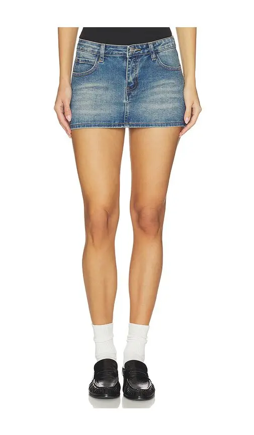 Superdown Lathan Denim Mini Skirt - Blue