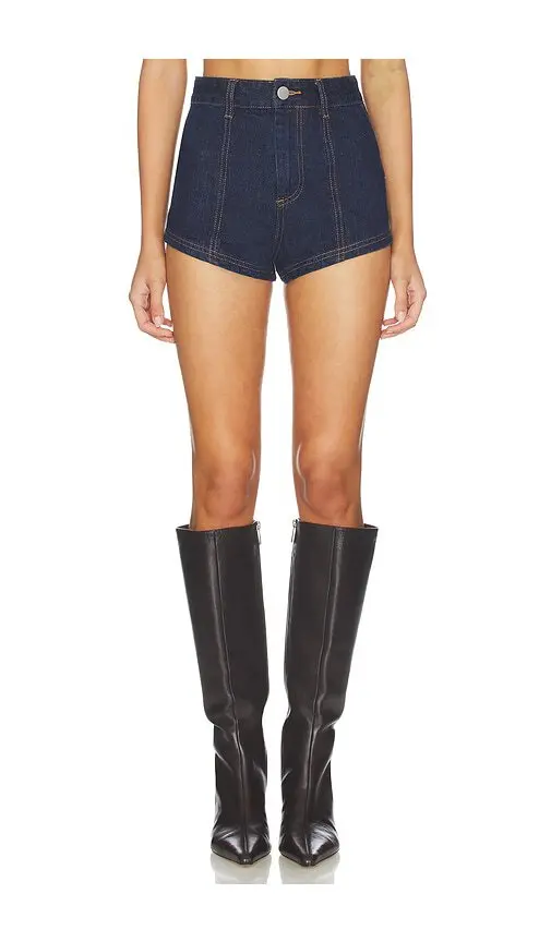 MORE TO COME Eleshia Denim Short - Blue
