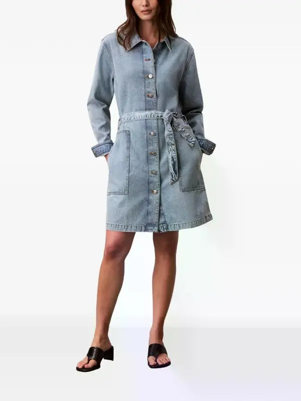 Calvin Klein Belted Buttoned Mini Dress
