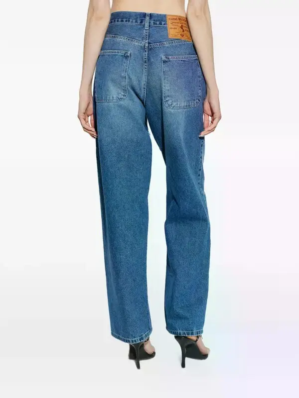 CARNE BOLLENTE Heart Detail Ripped Effect Jeans