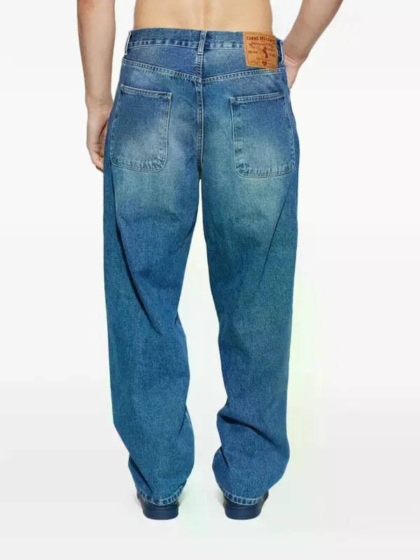 CARNE BOLLENTE Heart Detail Ripped Effect Jeans