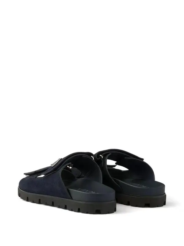Prada Suede Band Sandals - Blue