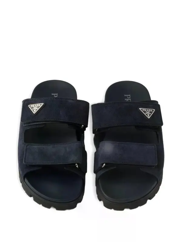 Prada Suede Band Sandals - Blue
