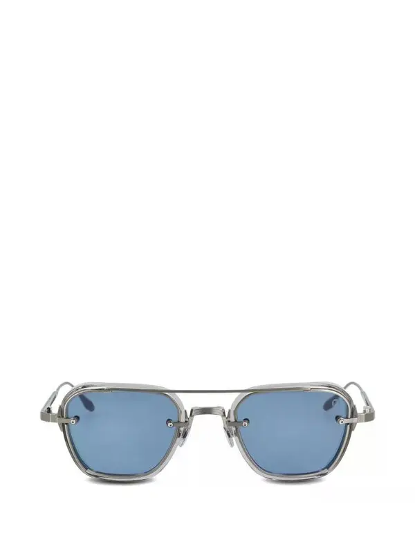 AKONI Jura Square Frame Sunglasses - Silver