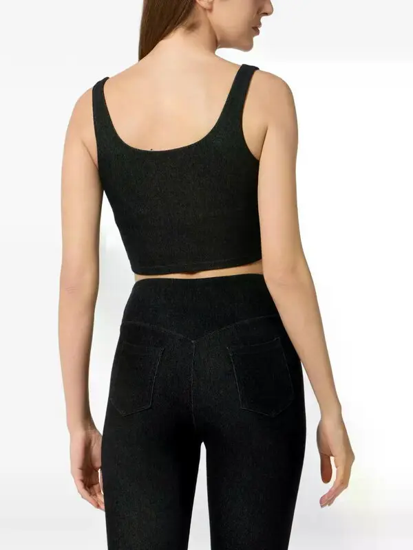PLEIN SPORT Logo-print Cropped Top - Black