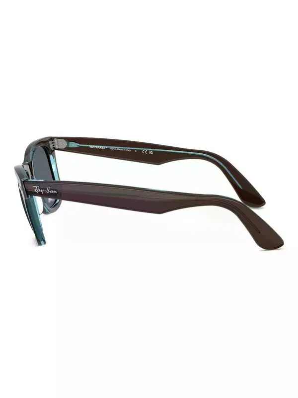 Ray-ban And Blue Trim Square Frame Sunglasses