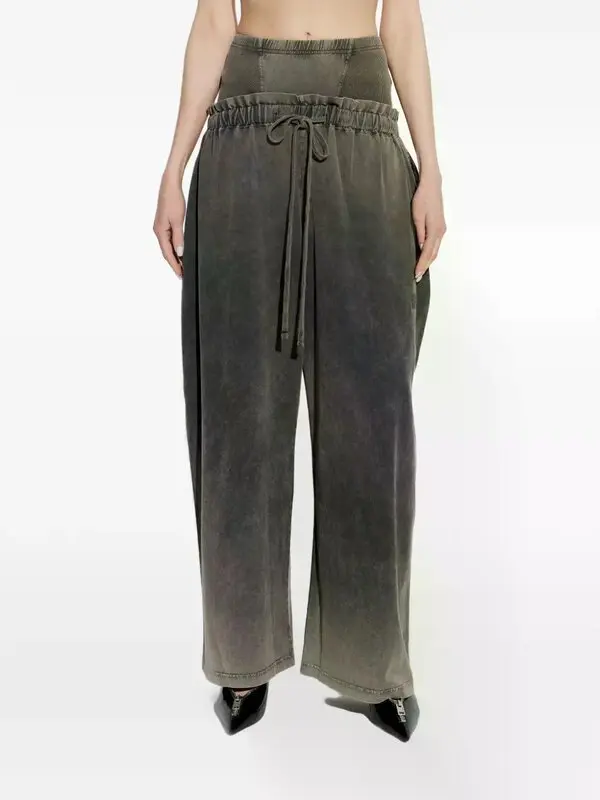 KNWLS Wide Leg Cropped Drawstring Trousers