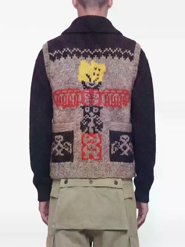 Kapital Knit Totem Pole Zip Vest