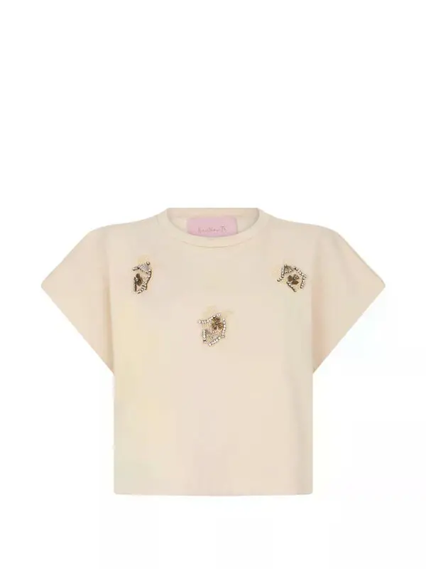 KRISTINA TI Crew-neck T-shirt - Neutrals