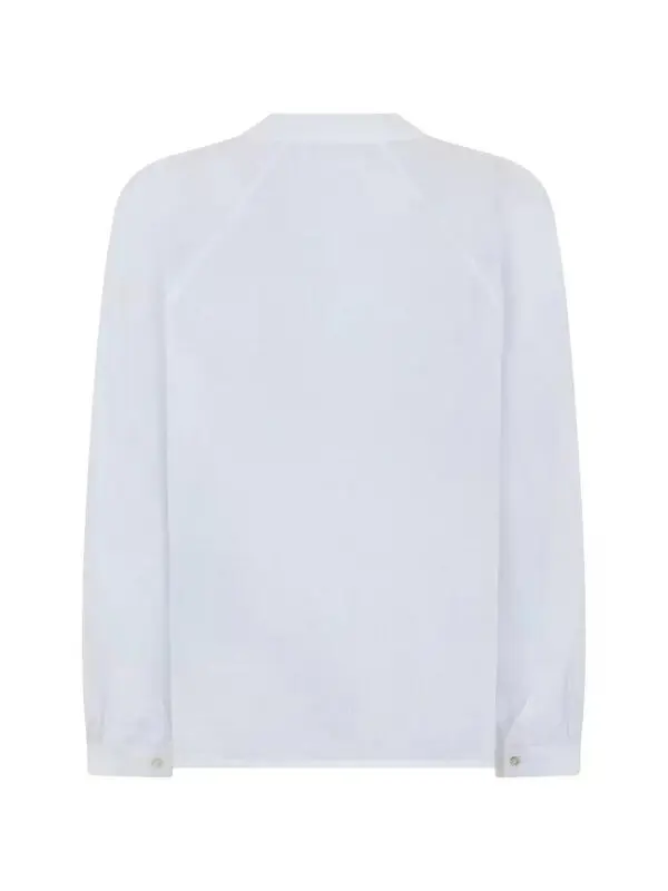 120% Lino Embellished V-neck Blouse