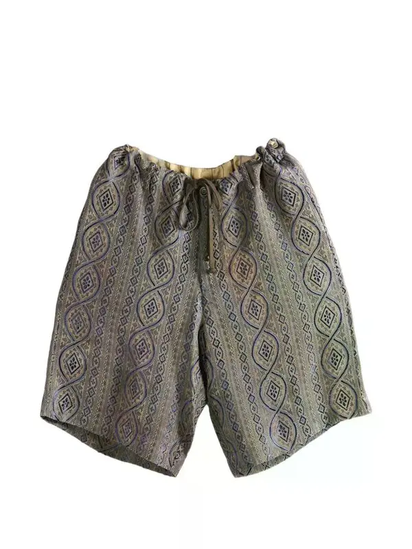 UMA WANG Patterned Drawstring Shorts