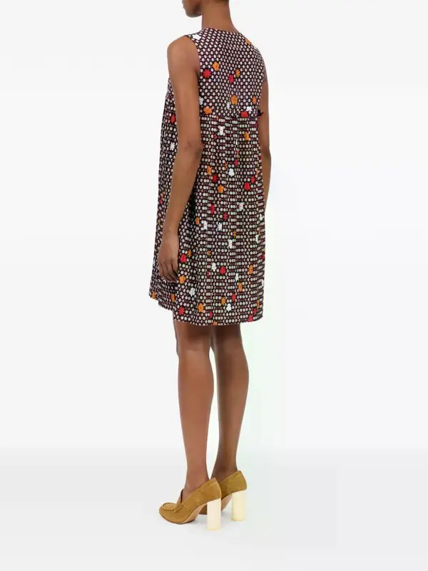 MAISON MARGIELA V-neck Floral Mini Dress