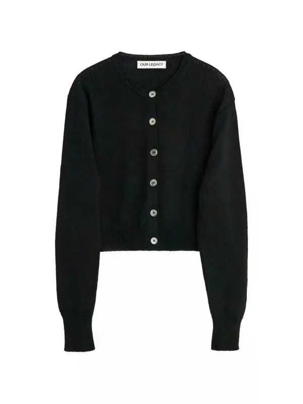 Our Legacy Cropped Buttoned Cardigan - Black