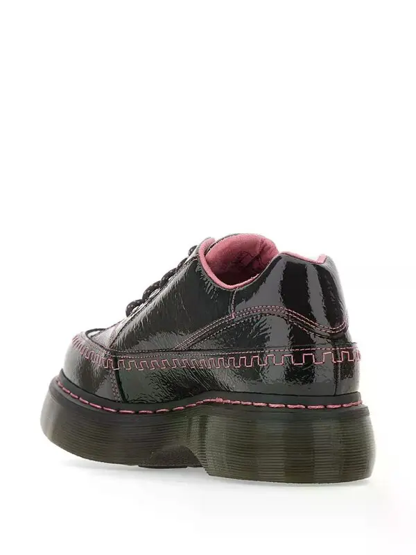 Dr. Martens Patent Lace-up Platform Trainers With Contrast Stitching