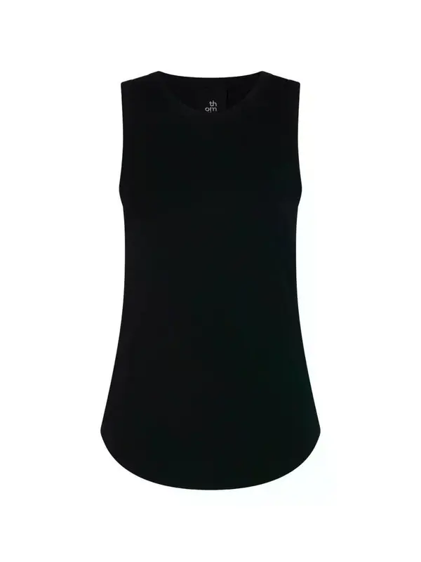 THOM KROM Sleeveless Round Neck Tank Top With Curved Hem