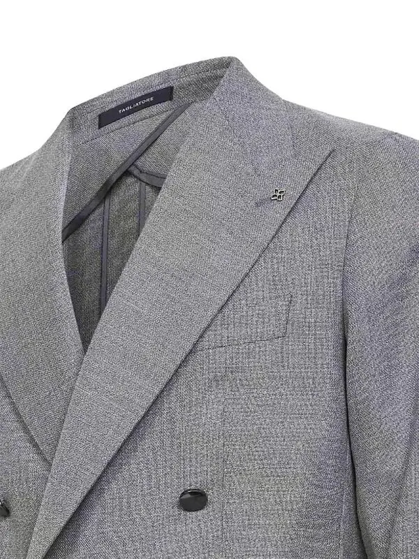 Tagliatore Peak-lapel Logo-pin Blazer