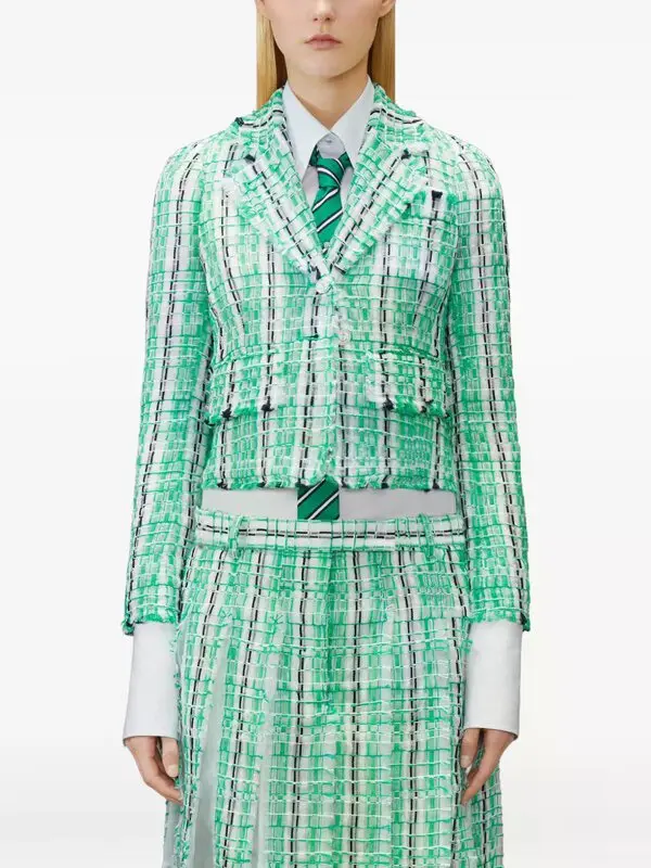Thom Browne Striped Sheer Tweed Jacket