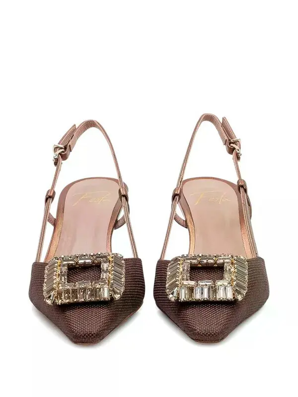 Roberto Festa Ingrid Embellished Pointed-toe Slingback Pumps
