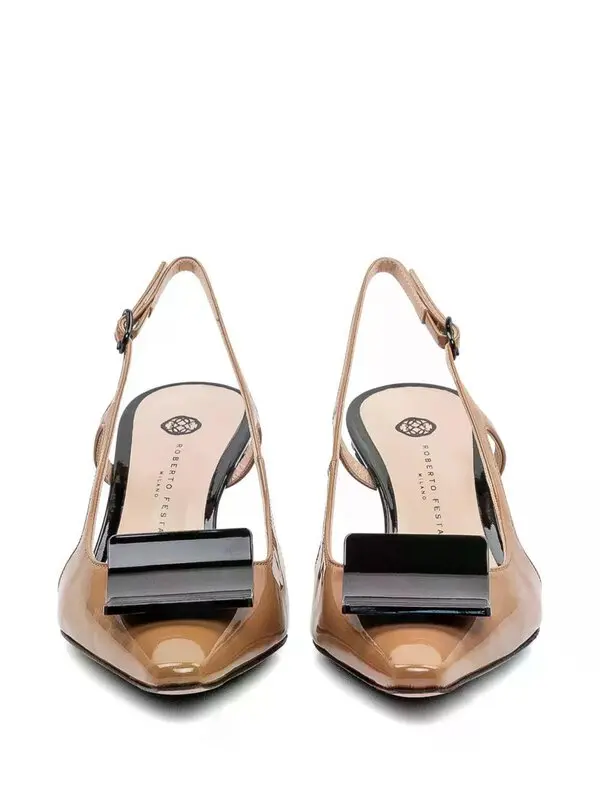 Roberto Festa Kimera Buckle Slingback Pumps - Brown