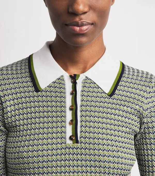 Veronica Beard Knitted Soza Polo Shirt