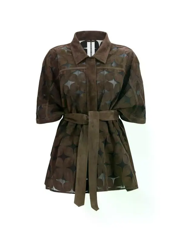 SWORD 6644 Floral Suede Shirt