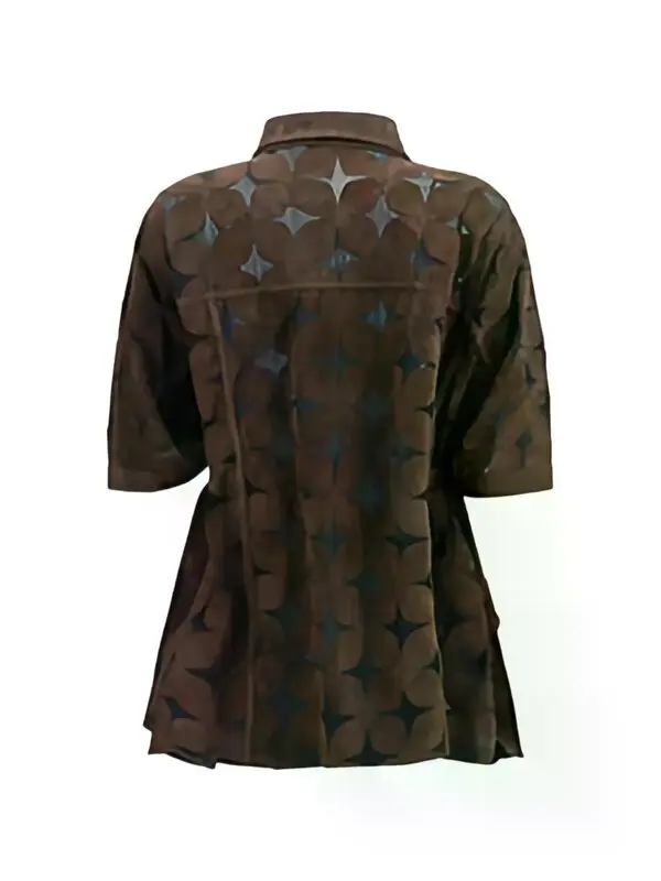 SWORD 6644 Floral Suede Shirt