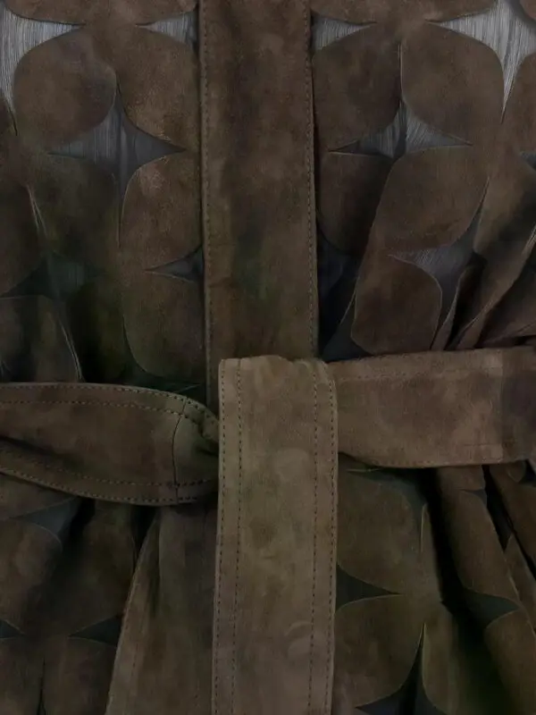 SWORD 6644 Floral Suede Shirt