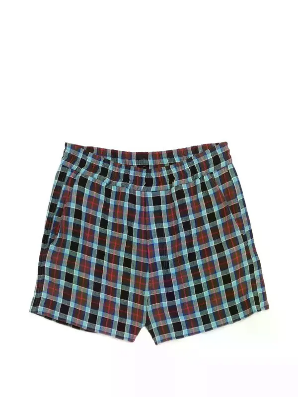 NAMACHEKO Leonida Checked Shorts - Blue