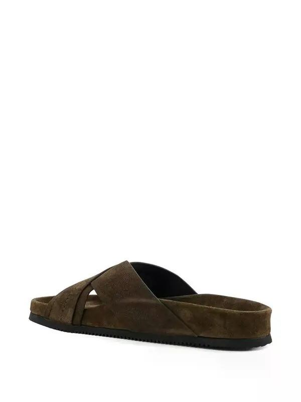 TOM FORD Khaki Criss-cross Strap Sandals - Brown