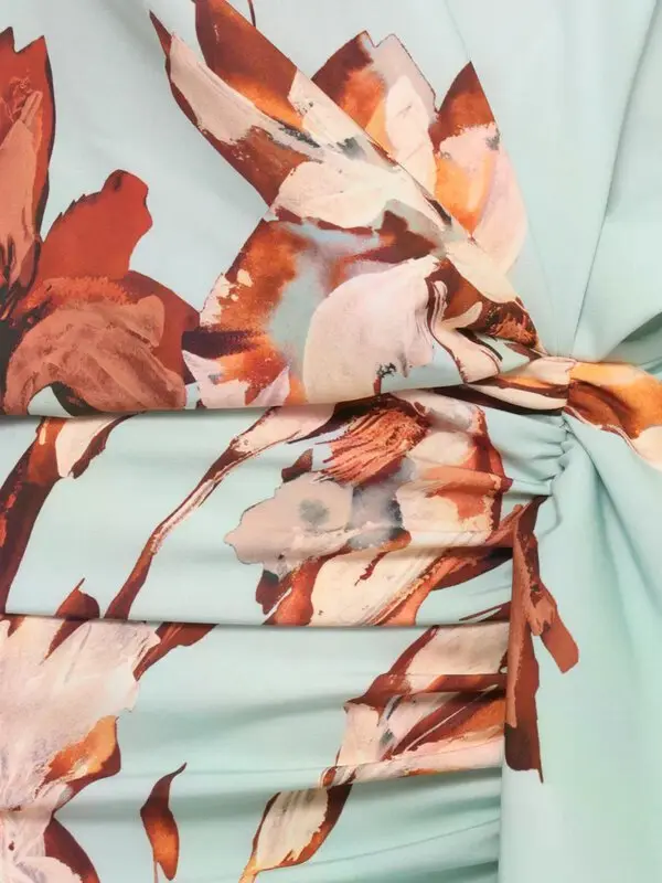 Costarellos Ayla Floral-print Mini Dress - Blue