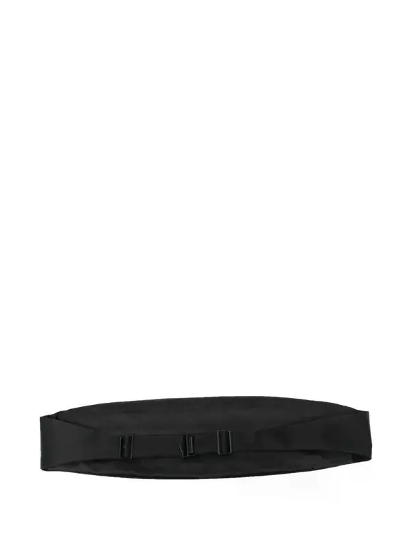 Tagliatore Pleated Sash With Adjustable Fastening - Black