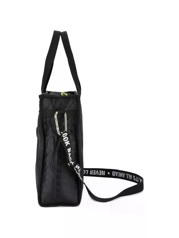 MSGM Patterned Lettering Strap Tote Bag