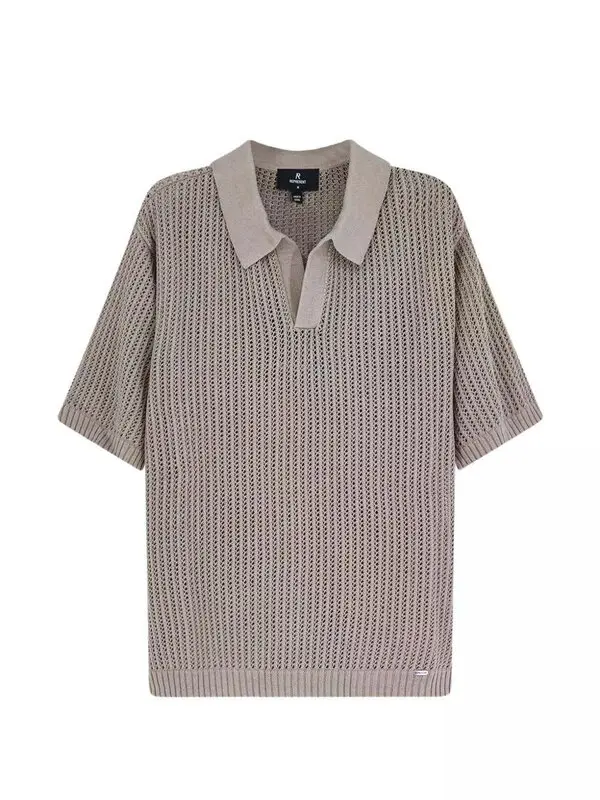 REPRESENT Open-knit Polo Shirt