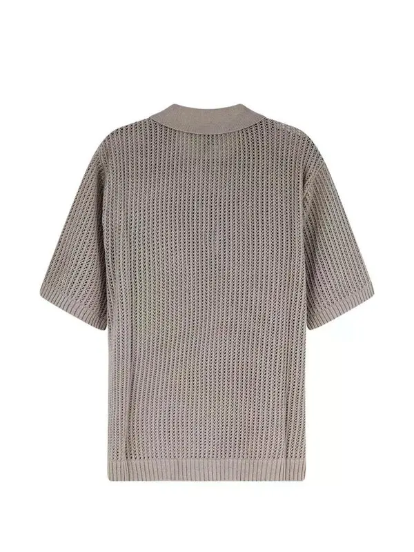 REPRESENT Open-knit Polo Shirt