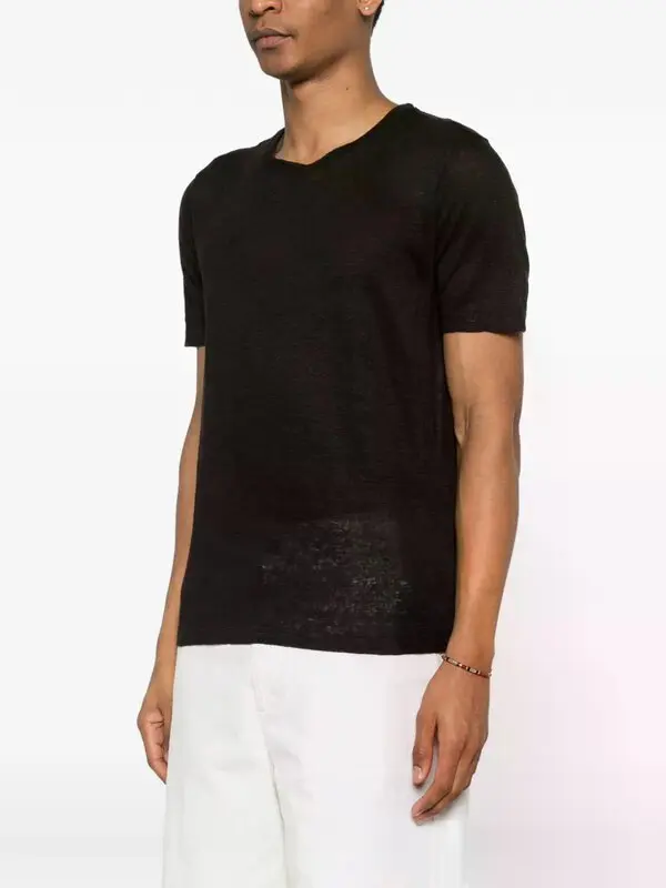 120% Lino Crew-neck T-shirt
