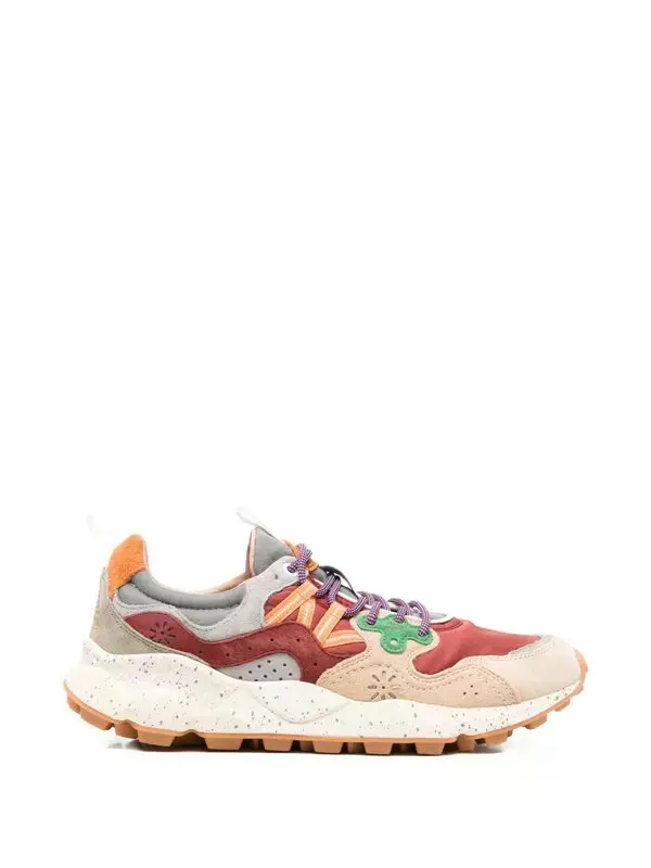 FLOWER MOUNTAIN Yamano 3 Panelled Design Sneakers - Red