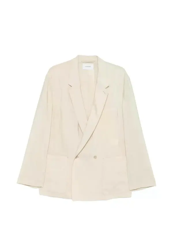 LEMAIRE Soft Double Breasted Jacket In Dry Silk