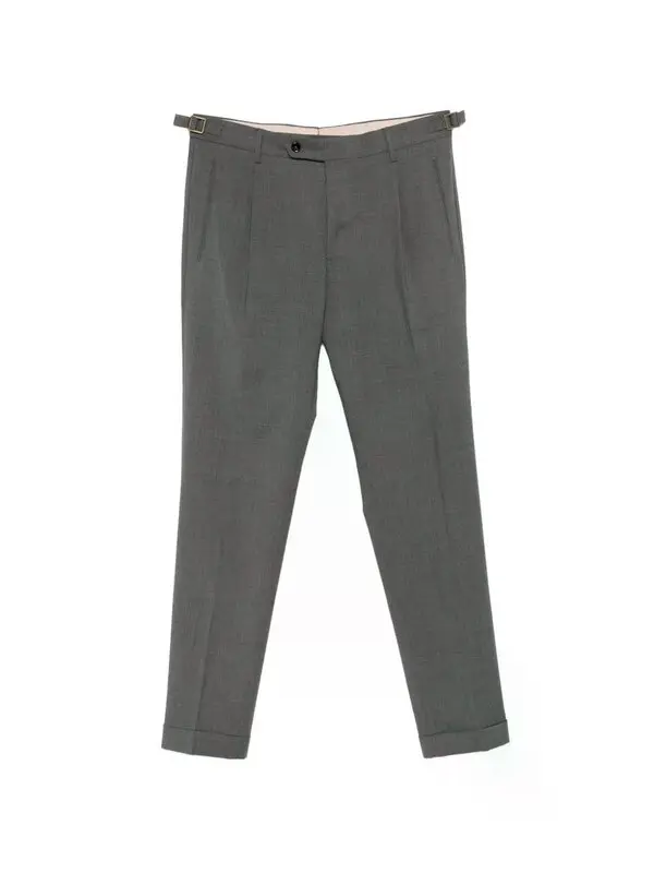 BERWICH Pleated Trousers With Cuffed Hem