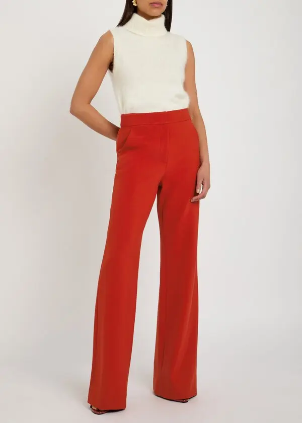 Veronica Beard Wide-leg Jersey Trousers
