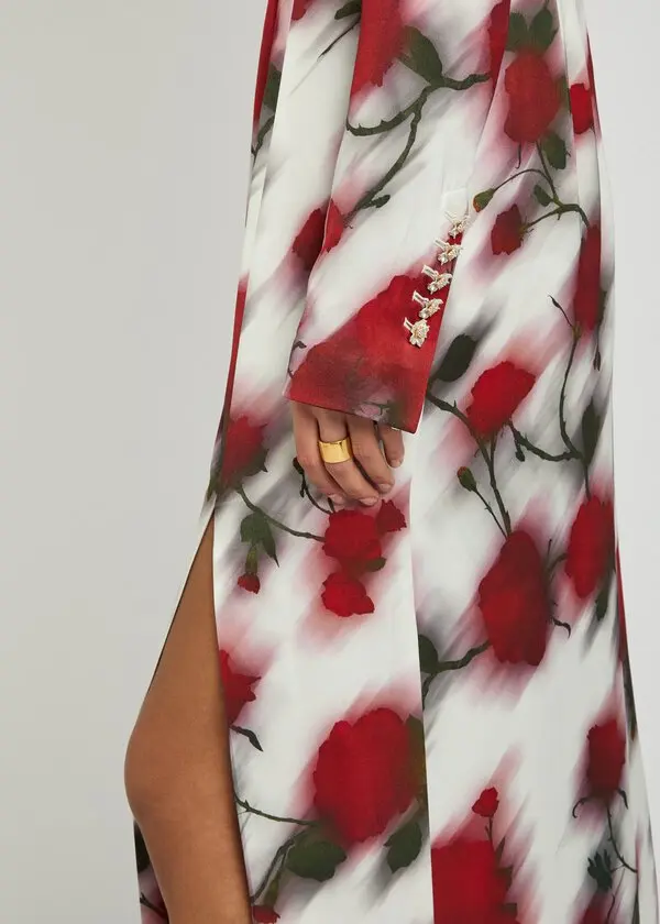 PATRICK MCDOWELL Floral Satin Maxi Dress