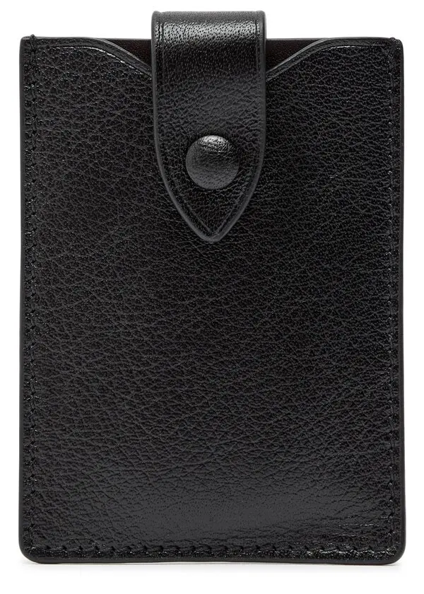 METIER Grained Leather Card Holder - Black