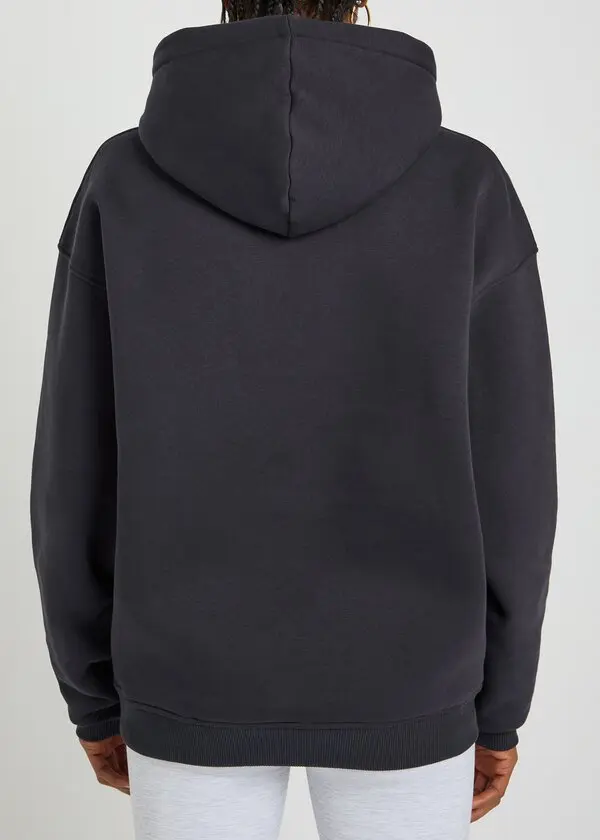 TALA Logo-embroidered Hooded Cotton-blend Sweatshirt - Navy