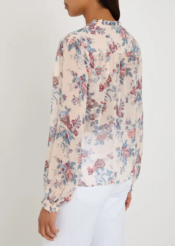 Paige Lula Floral Silk-chiffon Blouse