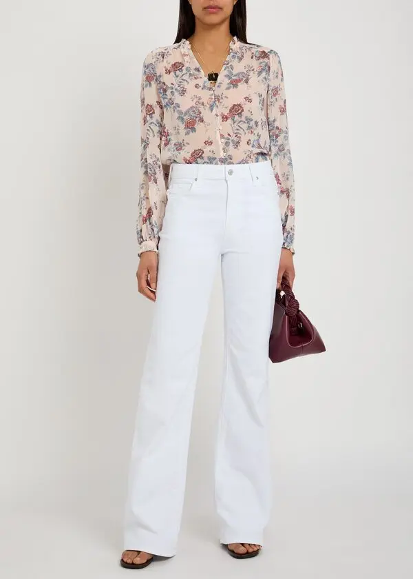 Paige Lula Floral Silk-chiffon Blouse