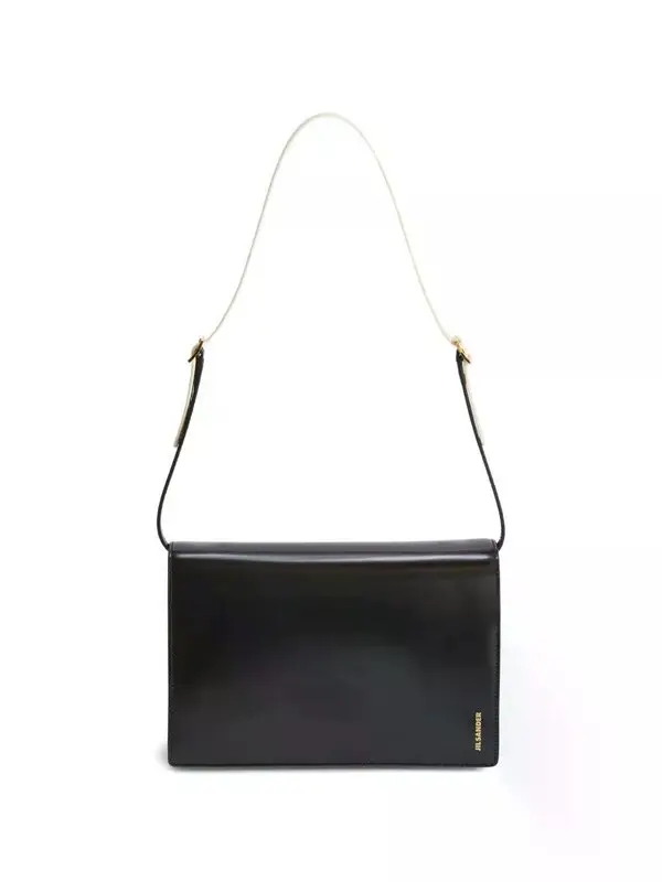 JIL SANDER Small File Leather Shoulder Bag - Black