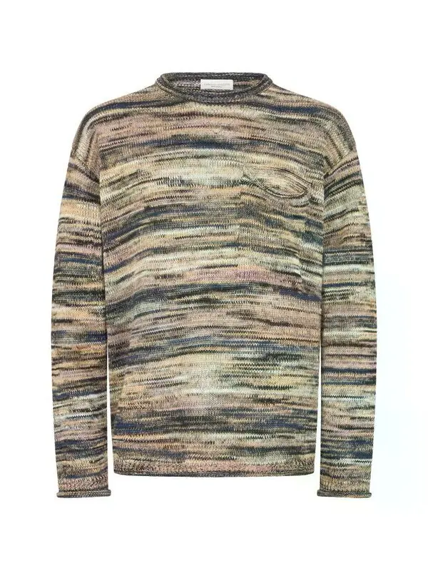 ROBERTO COLLINA Crew Neck Pocket Sweater