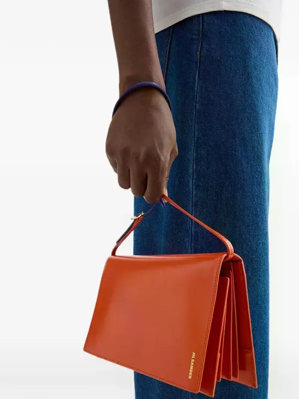JIL SANDER Small File Shoulder Bag - Orange