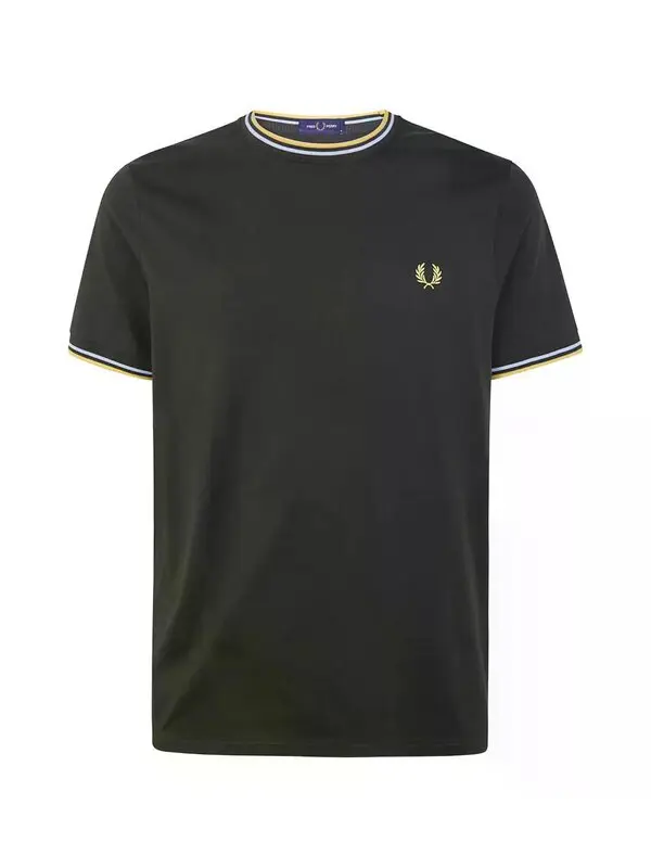 Fred Perry Logo-embroidered T-shirt - Black