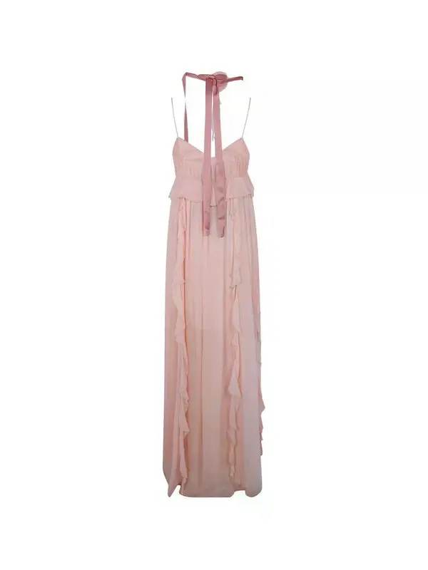BLUGIRL Floral Silk Ruffled Maxi Dress