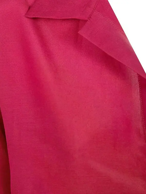 LAURA URBINATI Bordeaux Silk Collar Dress